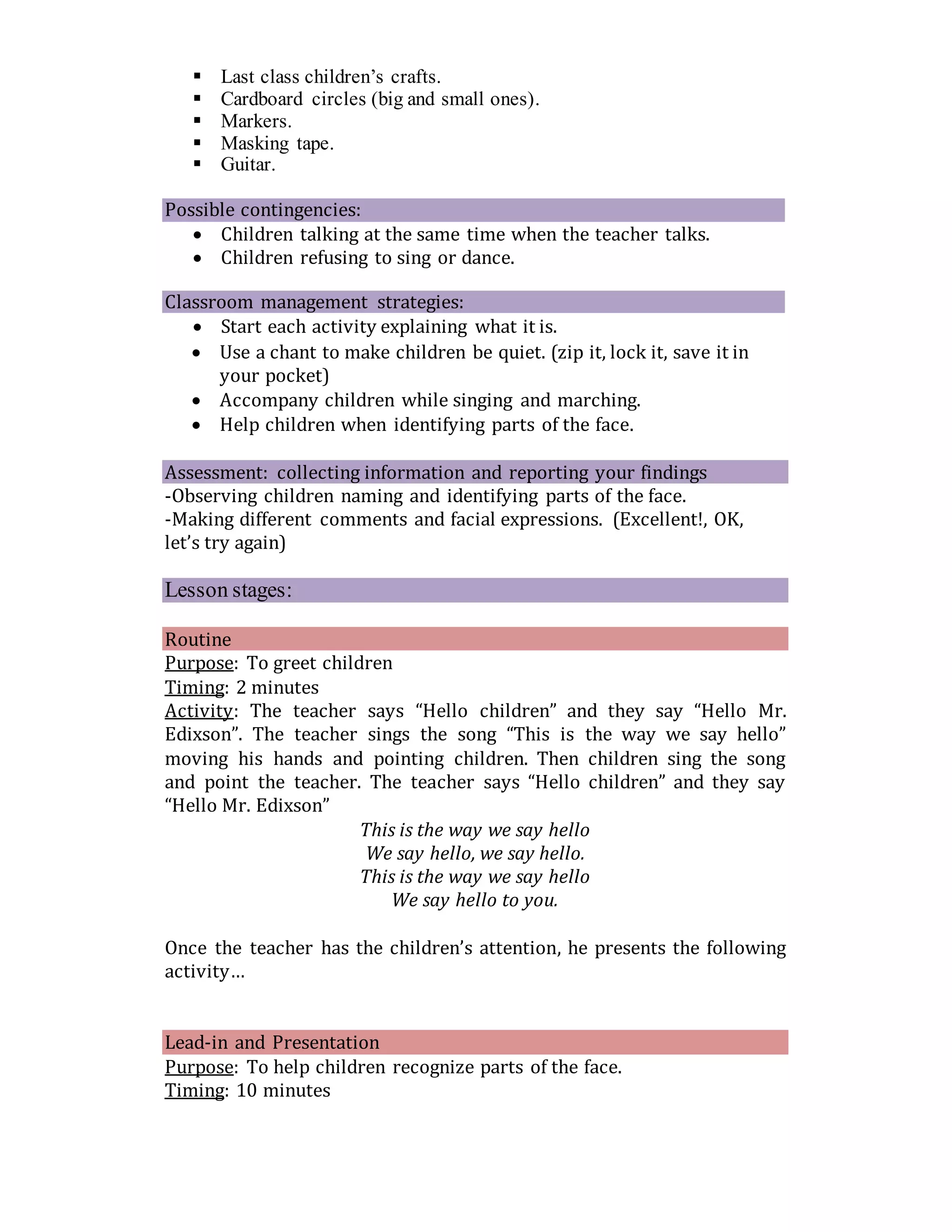 Lesson plan 4 | DOC