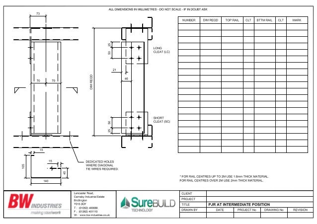 Bw Horizontal Cladding Detail Sheets