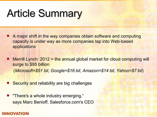 How Cloud Computing Is Changing The World | PPT