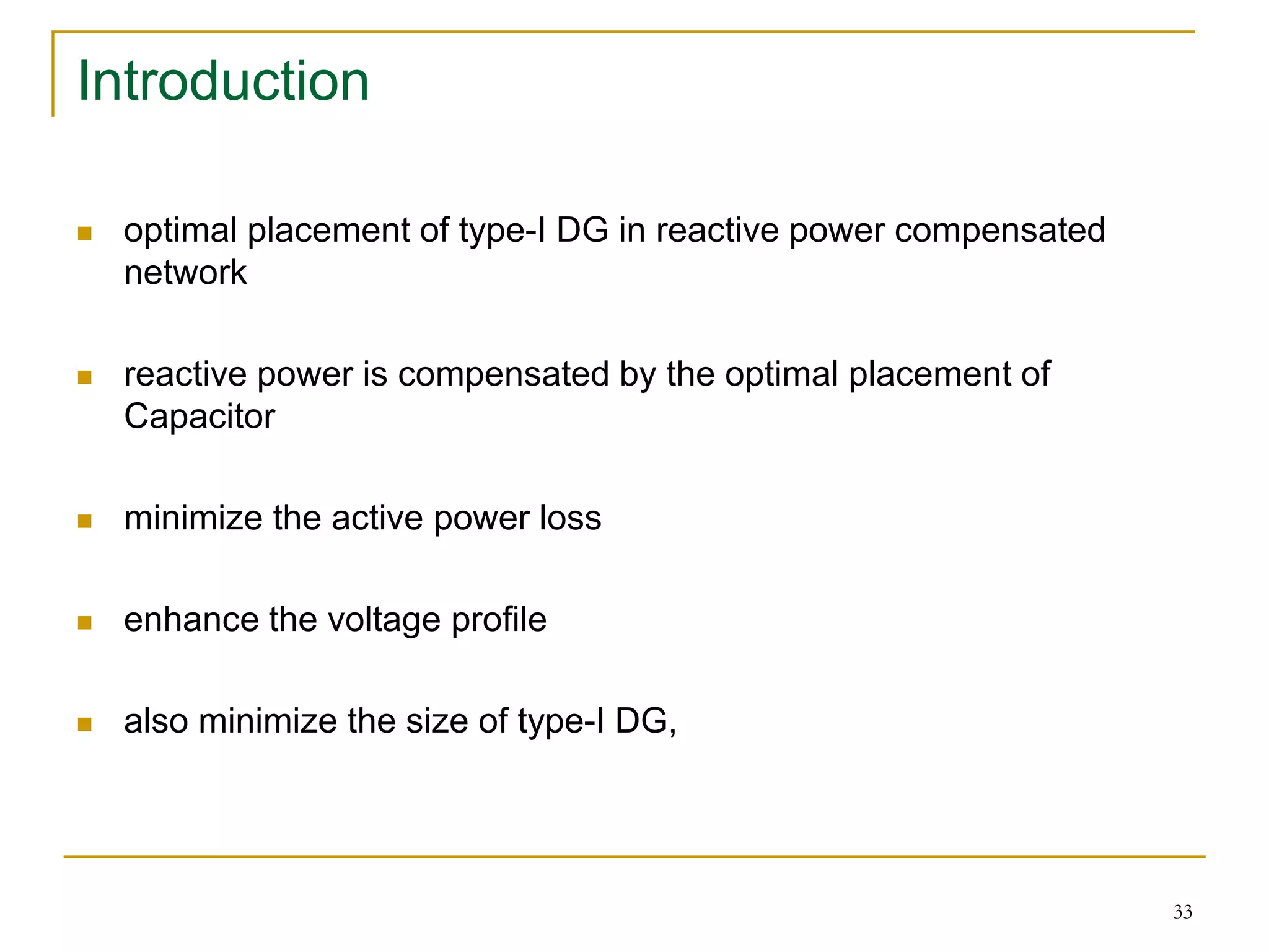 Distributed generation placement | PPT