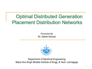 Distributed generation placement | PPT