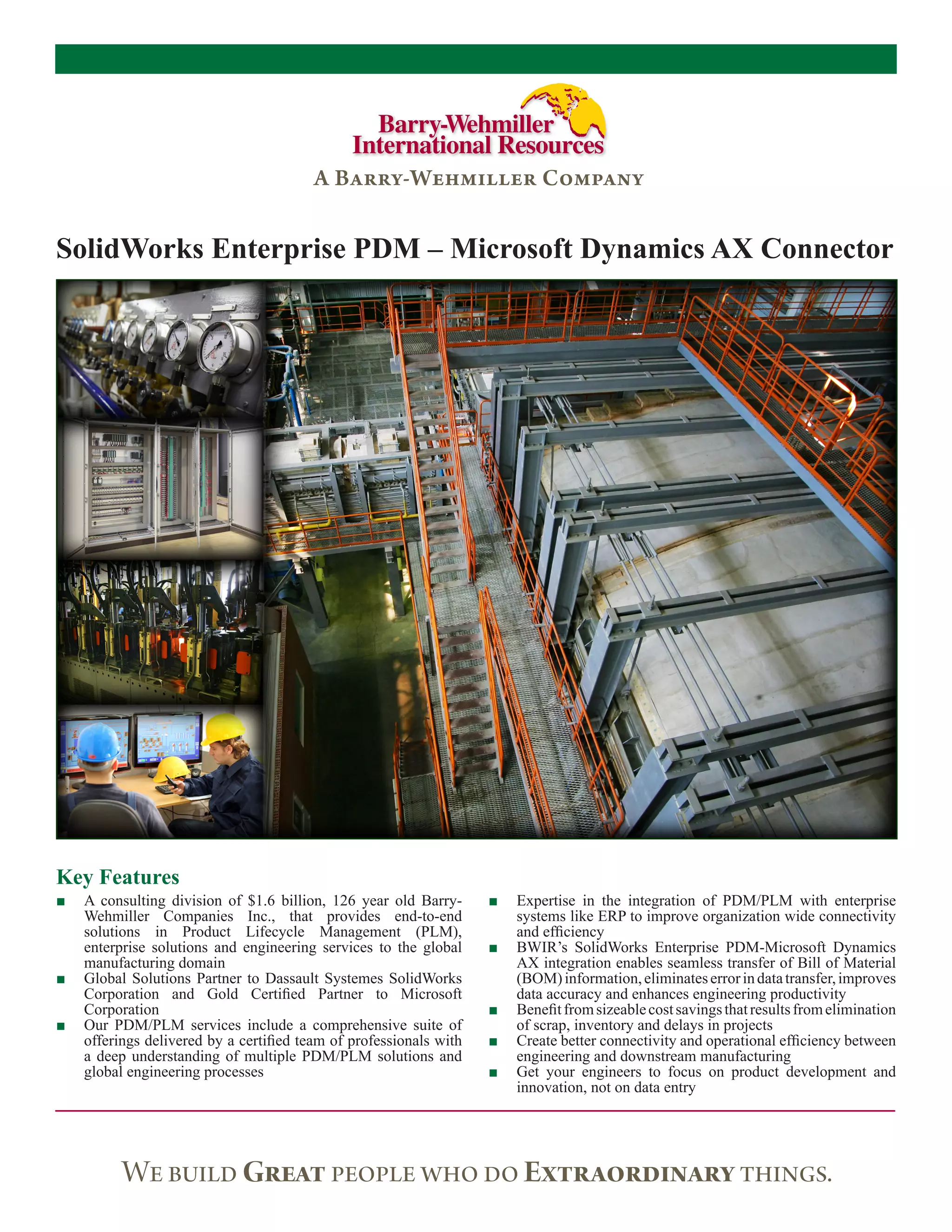 BWIR's SolidWorks Enterprise PDM Microsoft AX ERP Connector | PDF
