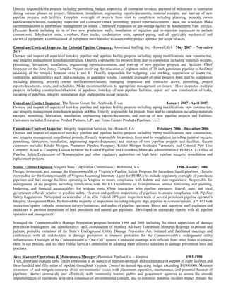 Bwk pipeline resume_0716 | DOC | Civil Engineering Industry | Industries