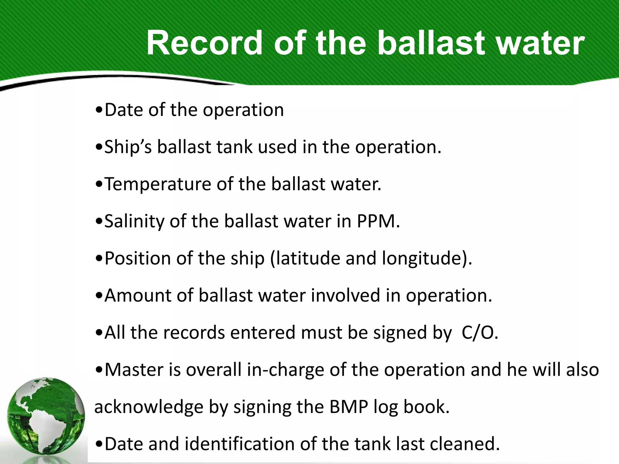 IMO's Ballast Water Management Convention 2004 | PPT