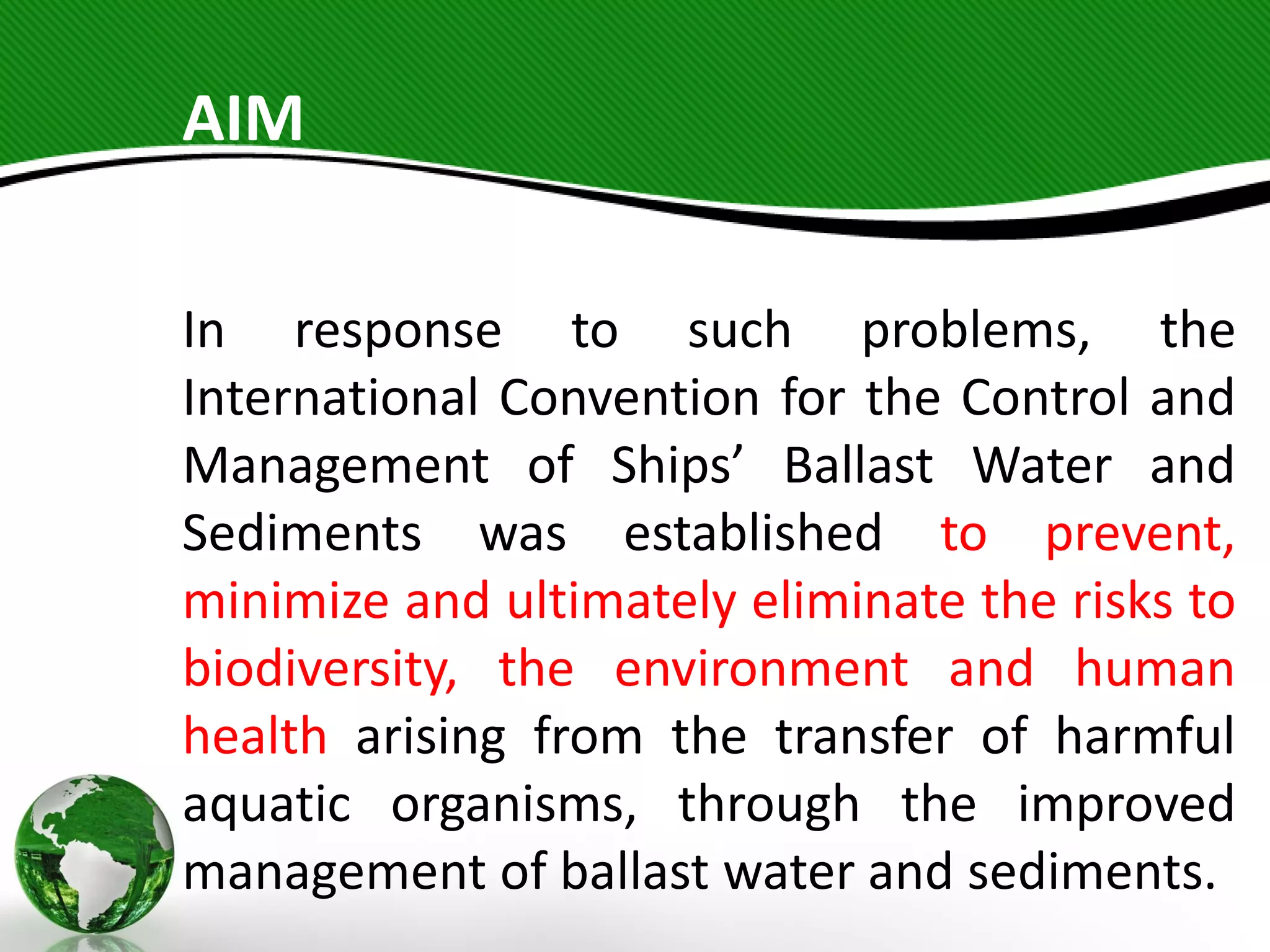 IMO's Ballast Water Management Convention 2004 | PPT