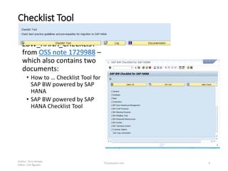 BW Migration to HANA Part1 - Preparation in BW System | PDF