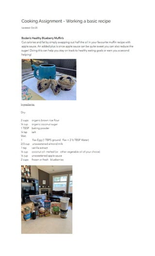 Modifications Recipe Assignment | PDF