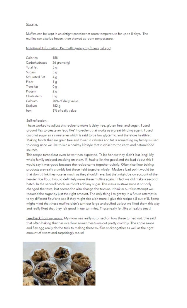 Modifications Recipe Assignment | PDF