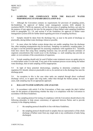 Bwm sampling guidelines | PDF