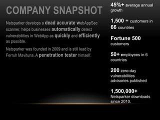 B&W Netsparker overview | PPTX