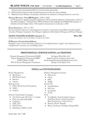 Blaine Wolff Resume | DOC
