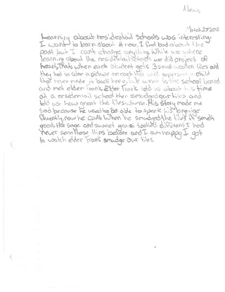 Gladys MacDonald student reflections | PDF