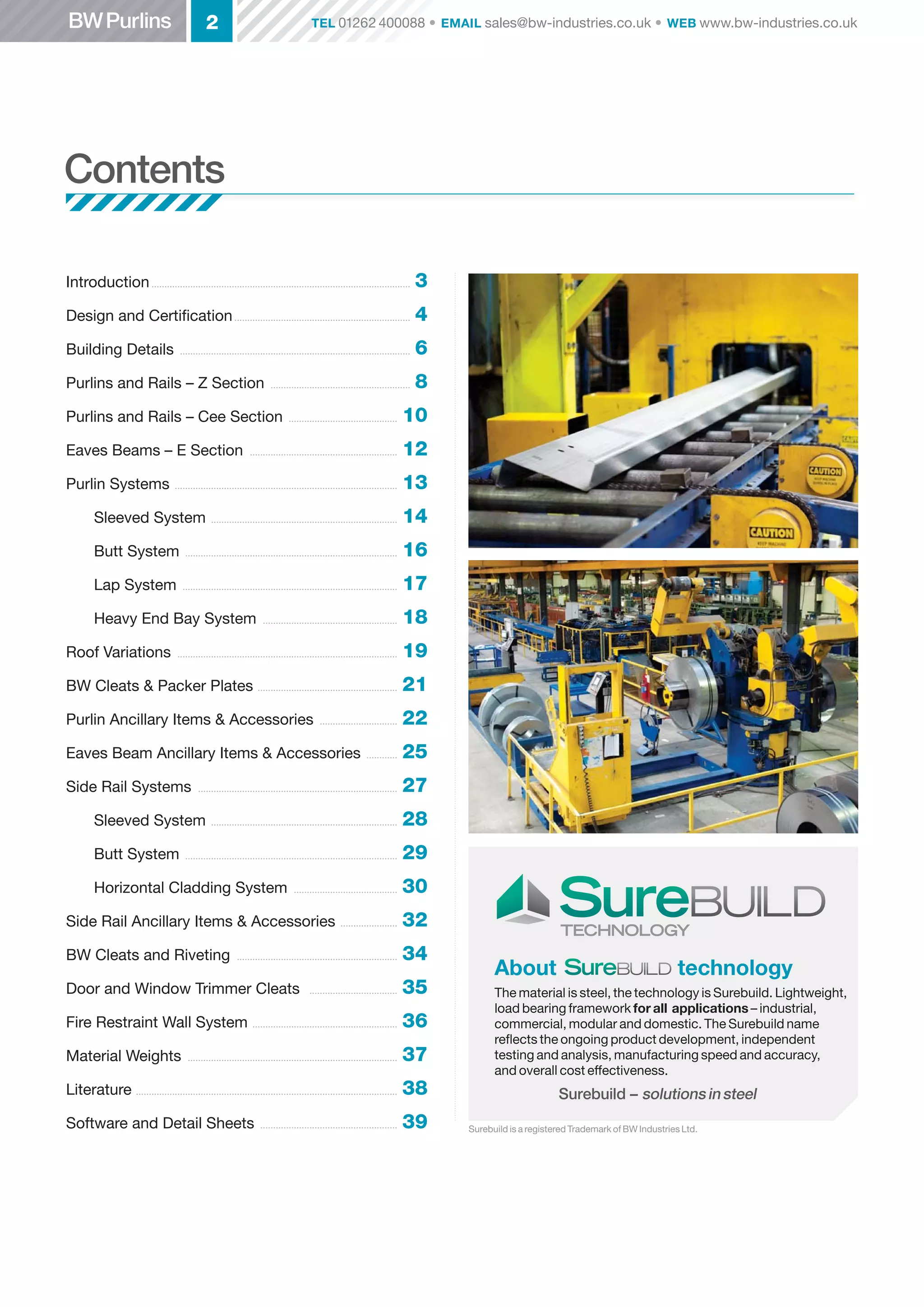 BW Industries : Steel Roof Purlins | PDF