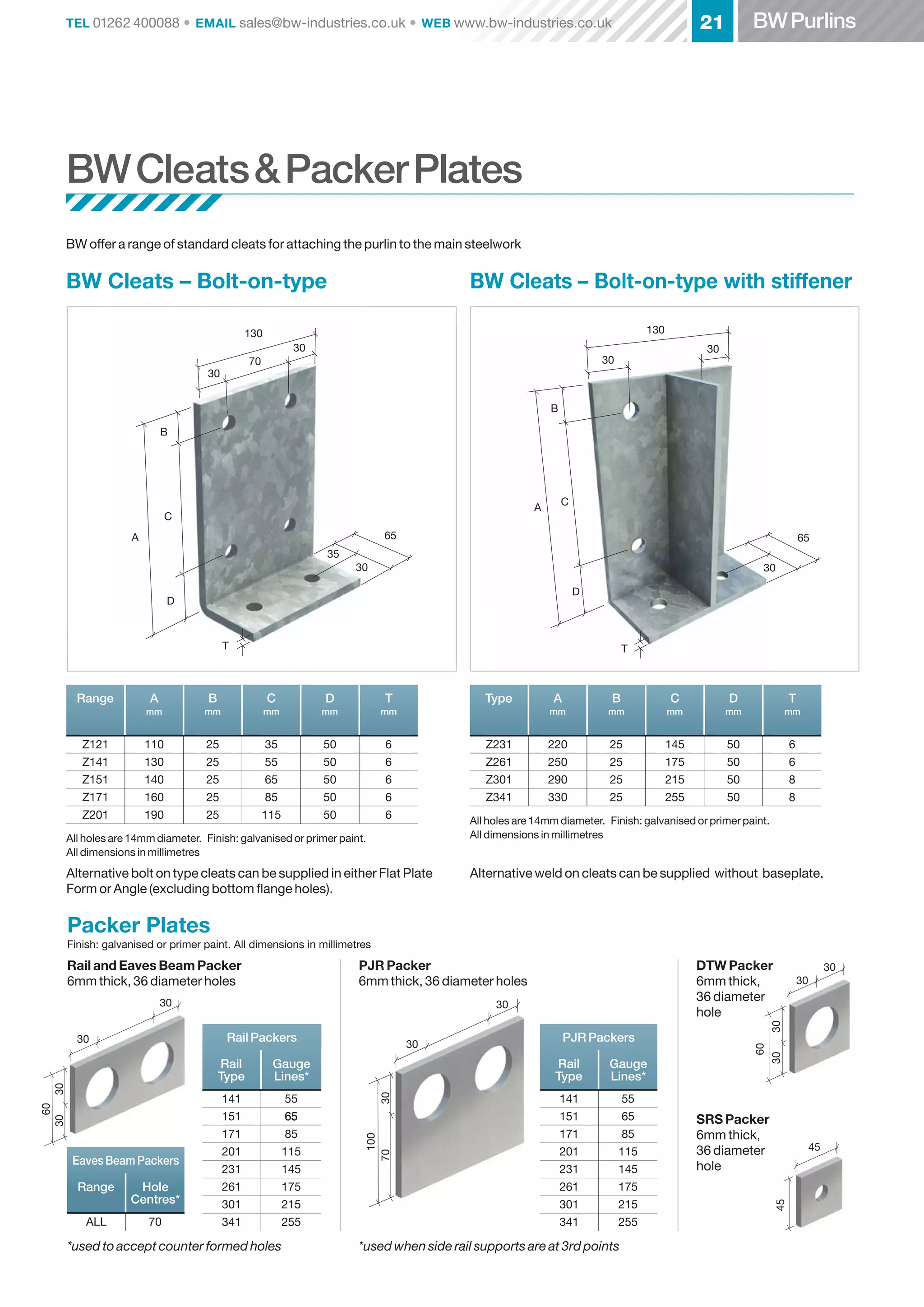 BW Industries : Steel Roof Purlins | PDF