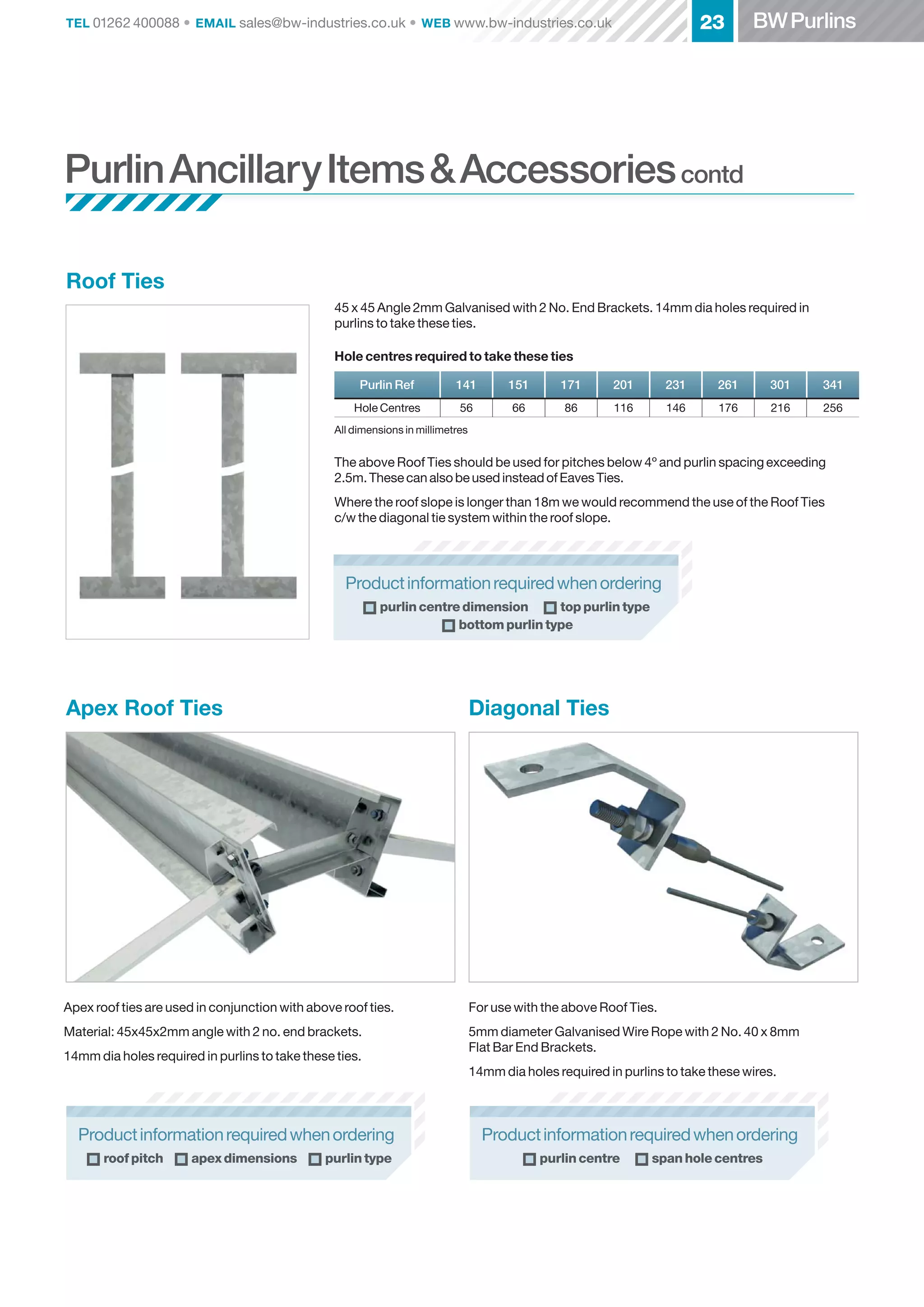 BW Industries : Steel Roof Purlins | PDF