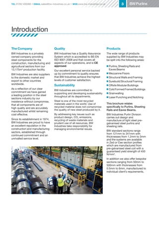 BW Industries : Steel Roof Purlins | PDF