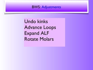 BWS placement and adjustment | PPT