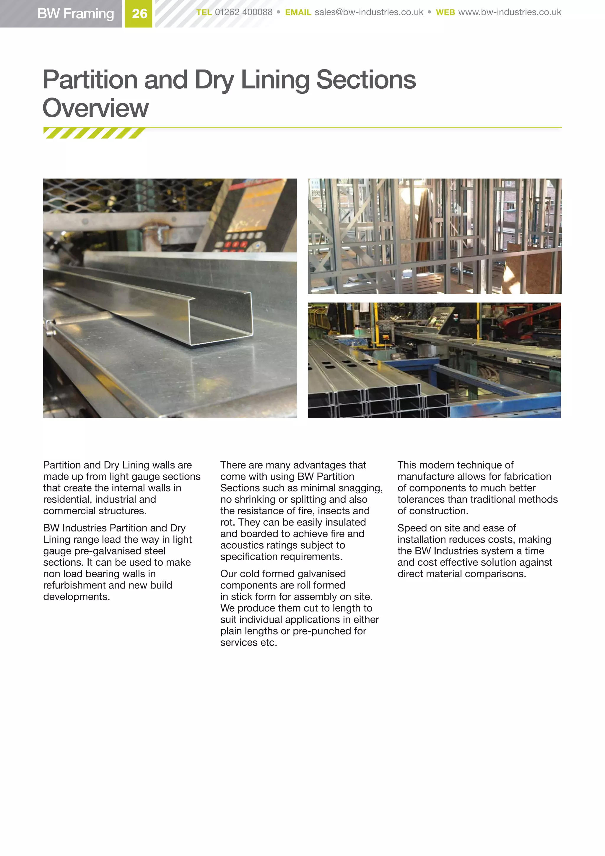 BW Steel Framing Systems 2014 | PDF