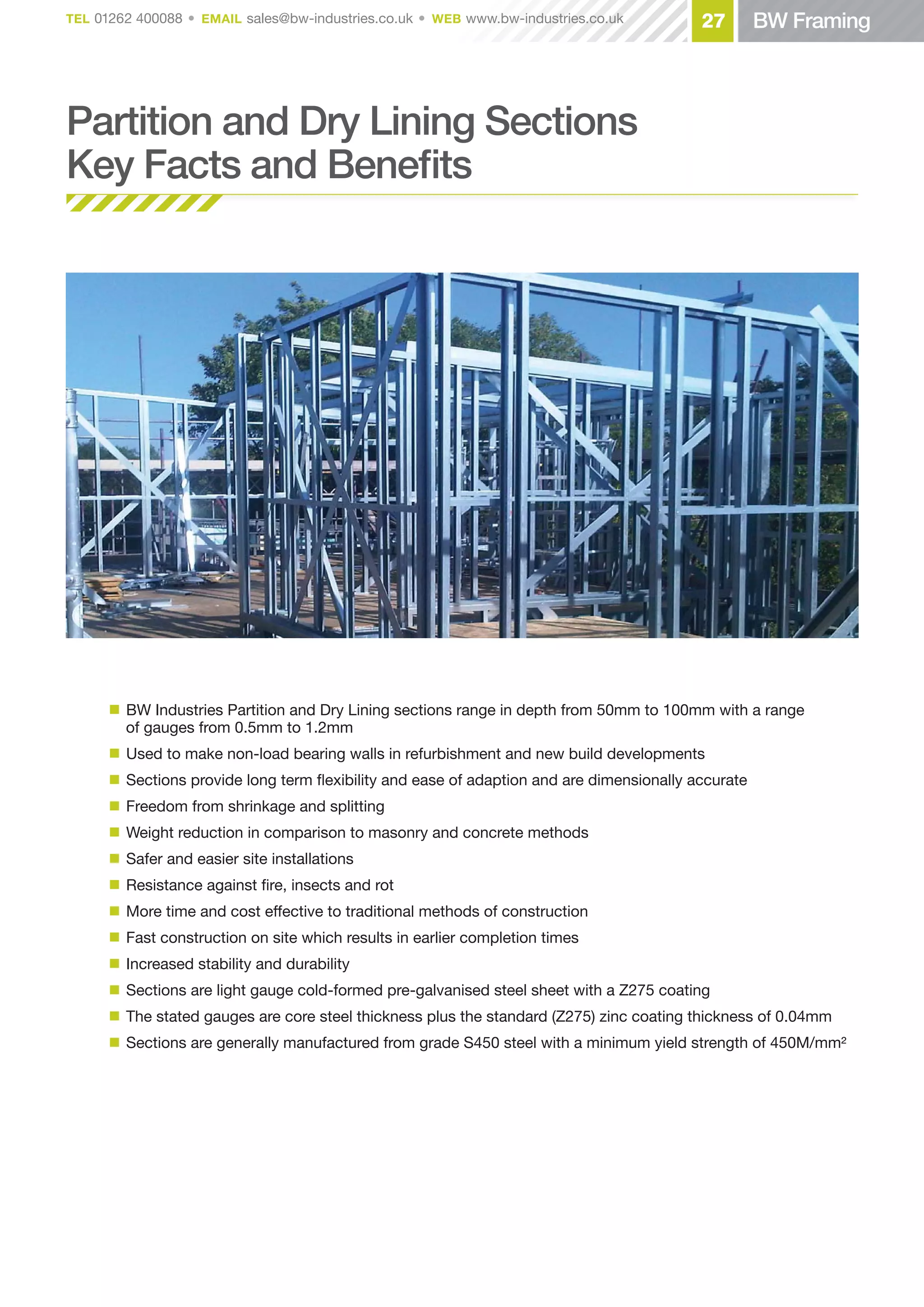 BW Steel Framing Systems 2014 | PDF