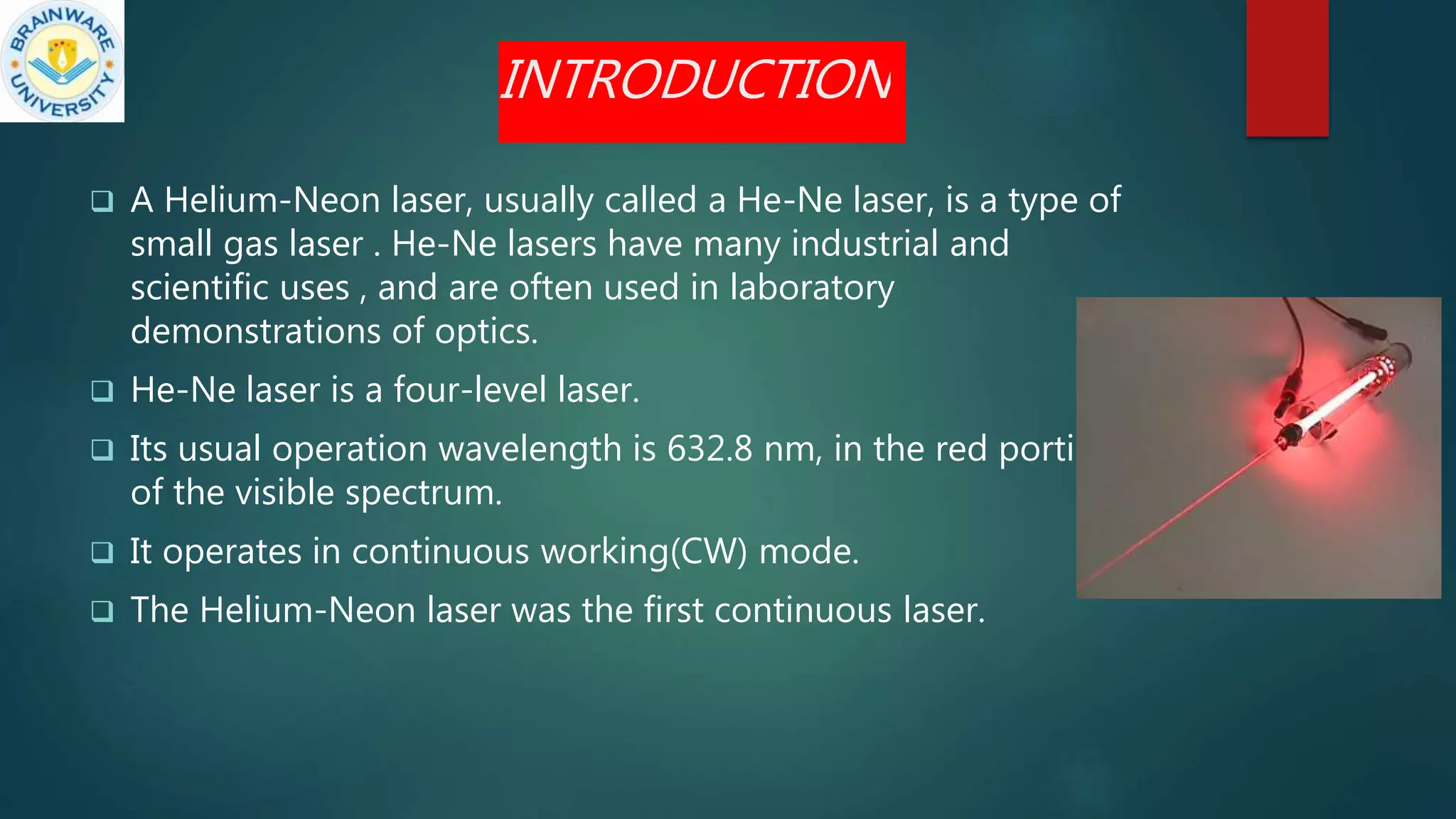 HE NE LASER PRESENTATION | PPTX