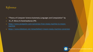 mealy moore machine conversion | PPT