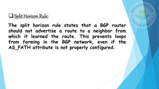 Loop prevention mechanism on BGP routing | PPTX