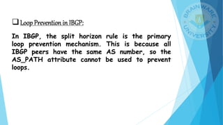 Loop prevention mechanism on BGP routing | PPTX