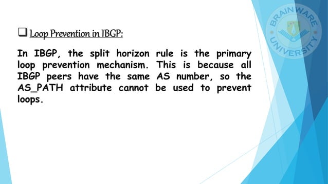 Loop prevention mechanism on BGP routing | PPTX | Computing ...