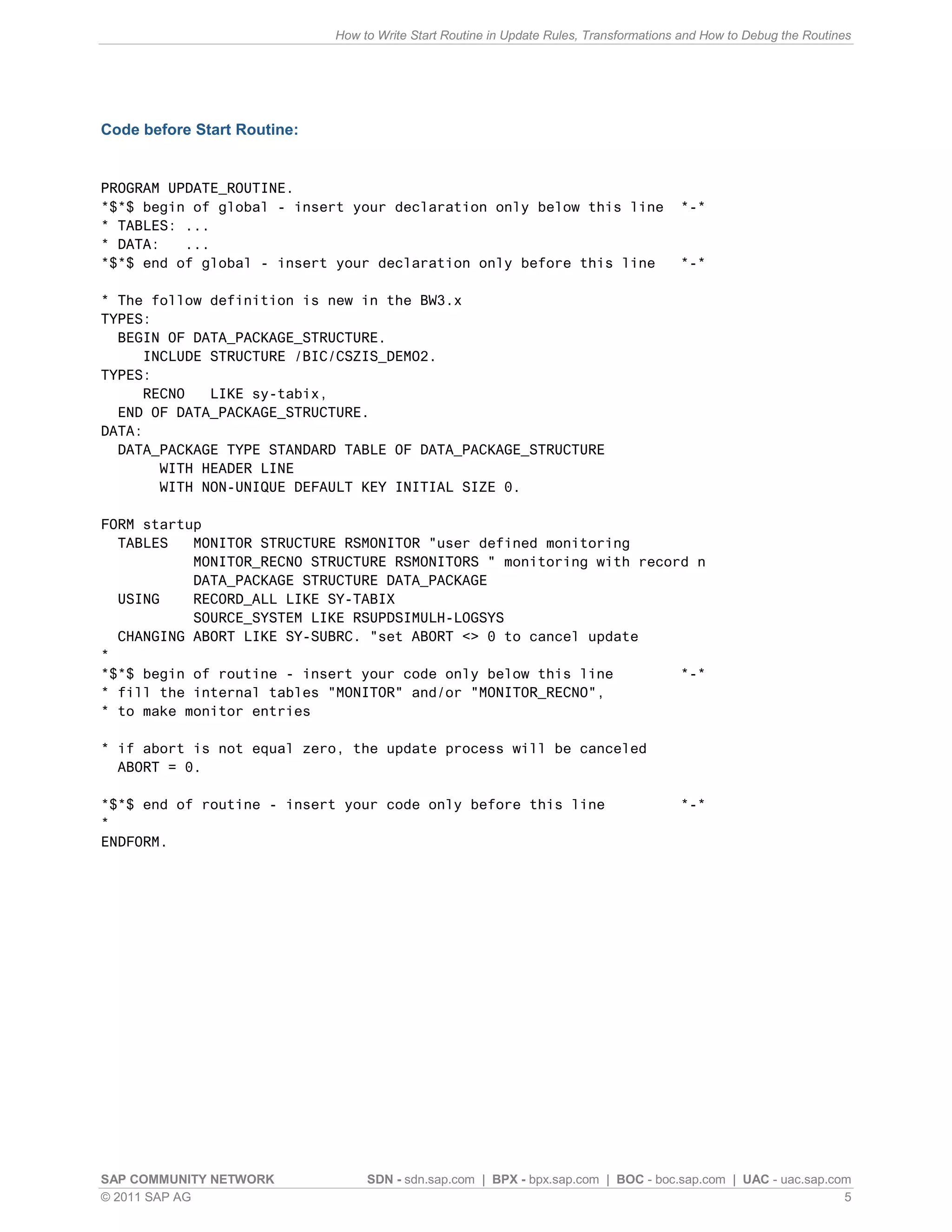 Bw writing routines in update rules | PDF