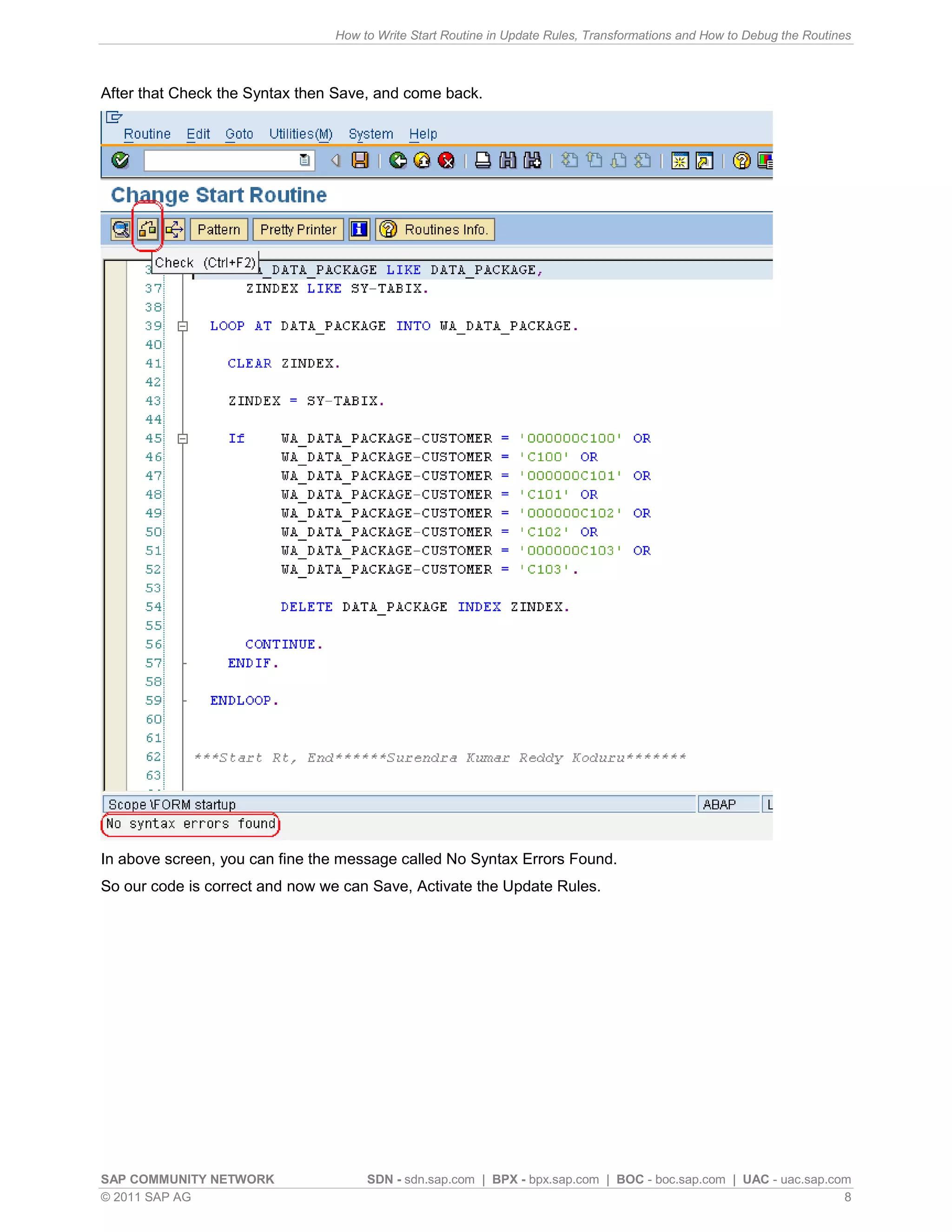 Bw writing routines in update rules | PDF