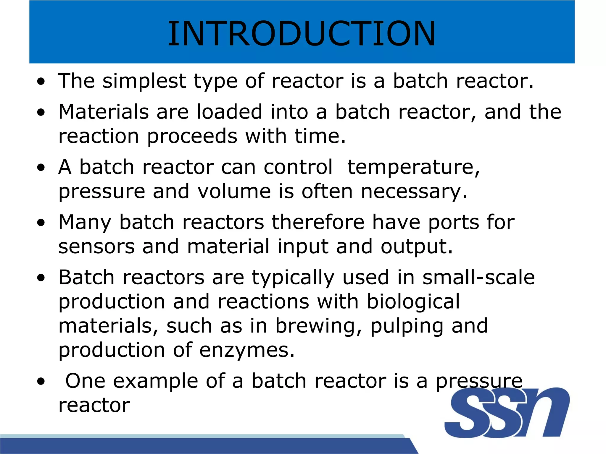 Batch Reactor | PPT