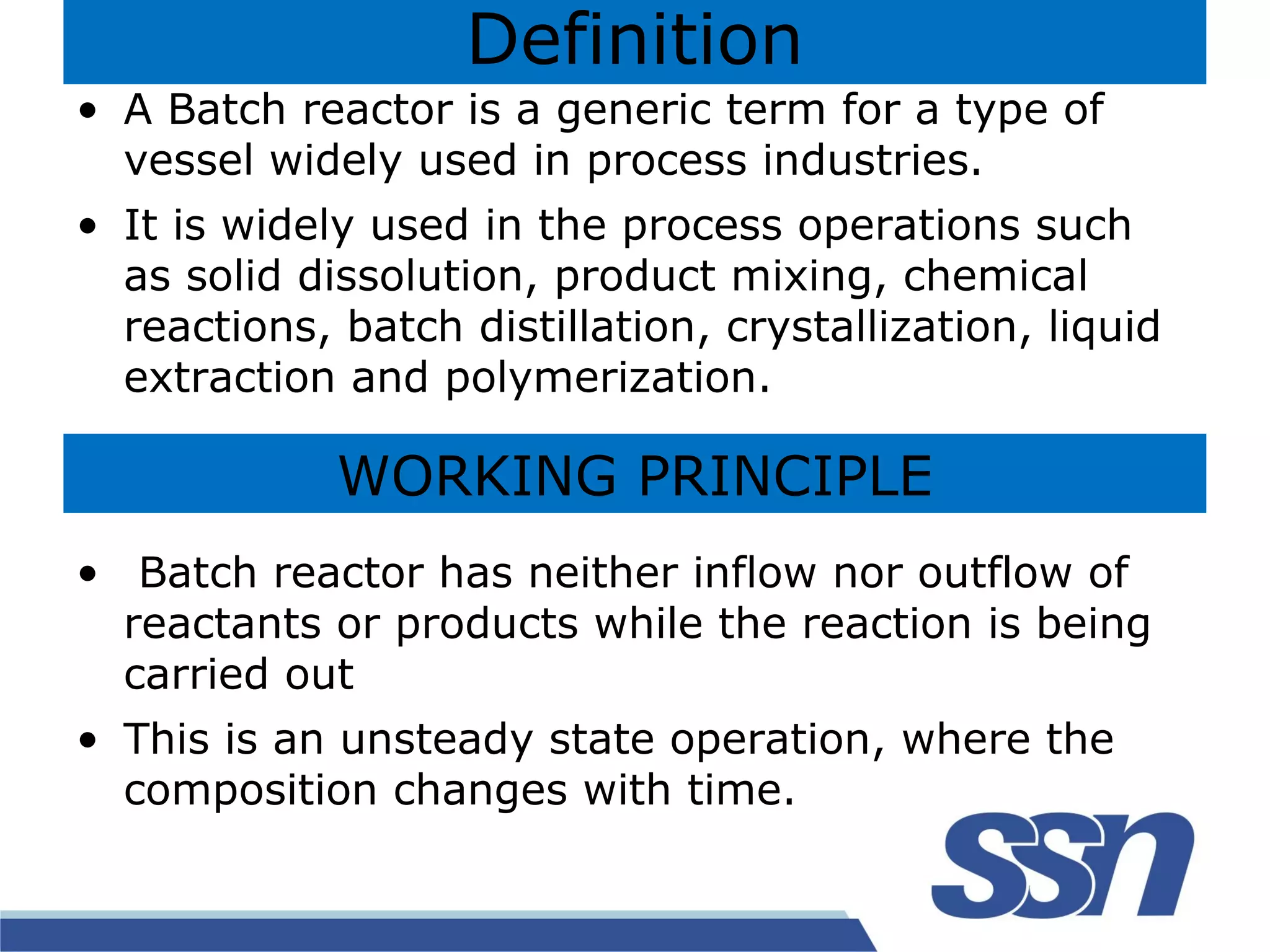 Batch Reactor | PPT