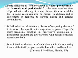 Chronic periodontitis (1) | PPTX