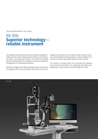 Slit lamp BX 900 brochure | PDF