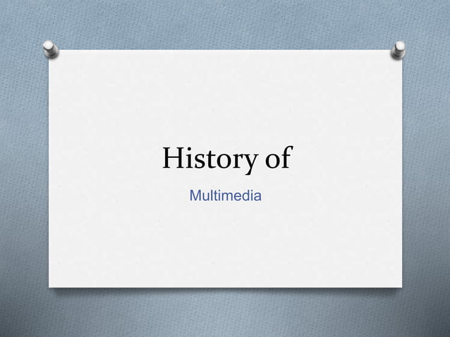 History of Digital Media from from1920 1930 | PPT