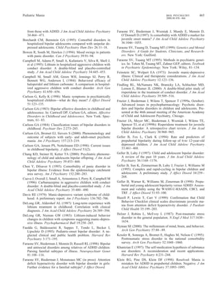 Pediatric mania | PDF