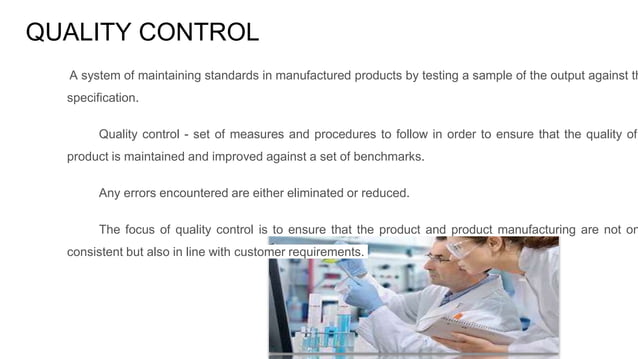 FOOD SAFETY AND QUALITY CONTROL | PPTX