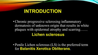 Balanitis Xerotica Obliterans / BXO / Penile Lichen Sclerosis | PPTX