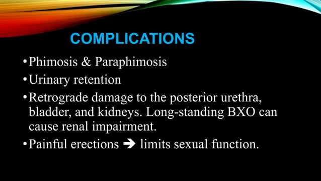 Balanitis Xerotica Obliterans / BXO / Penile Lichen Sclerosis | PPTX ...