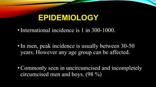 Balanitis Xerotica Obliterans / BXO / Penile Lichen Sclerosis | PPTX