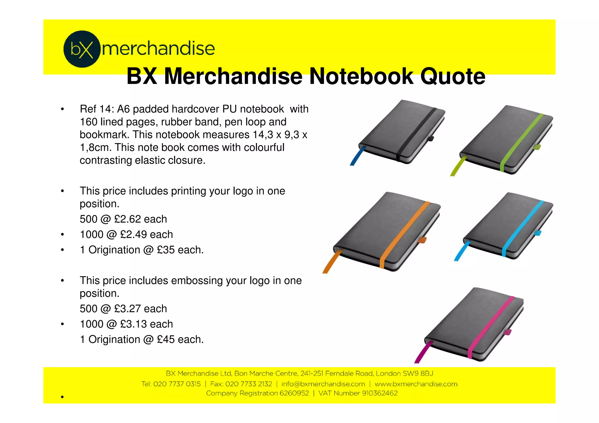 BX Merchandise Notebook Ideas July 2013 | PDF