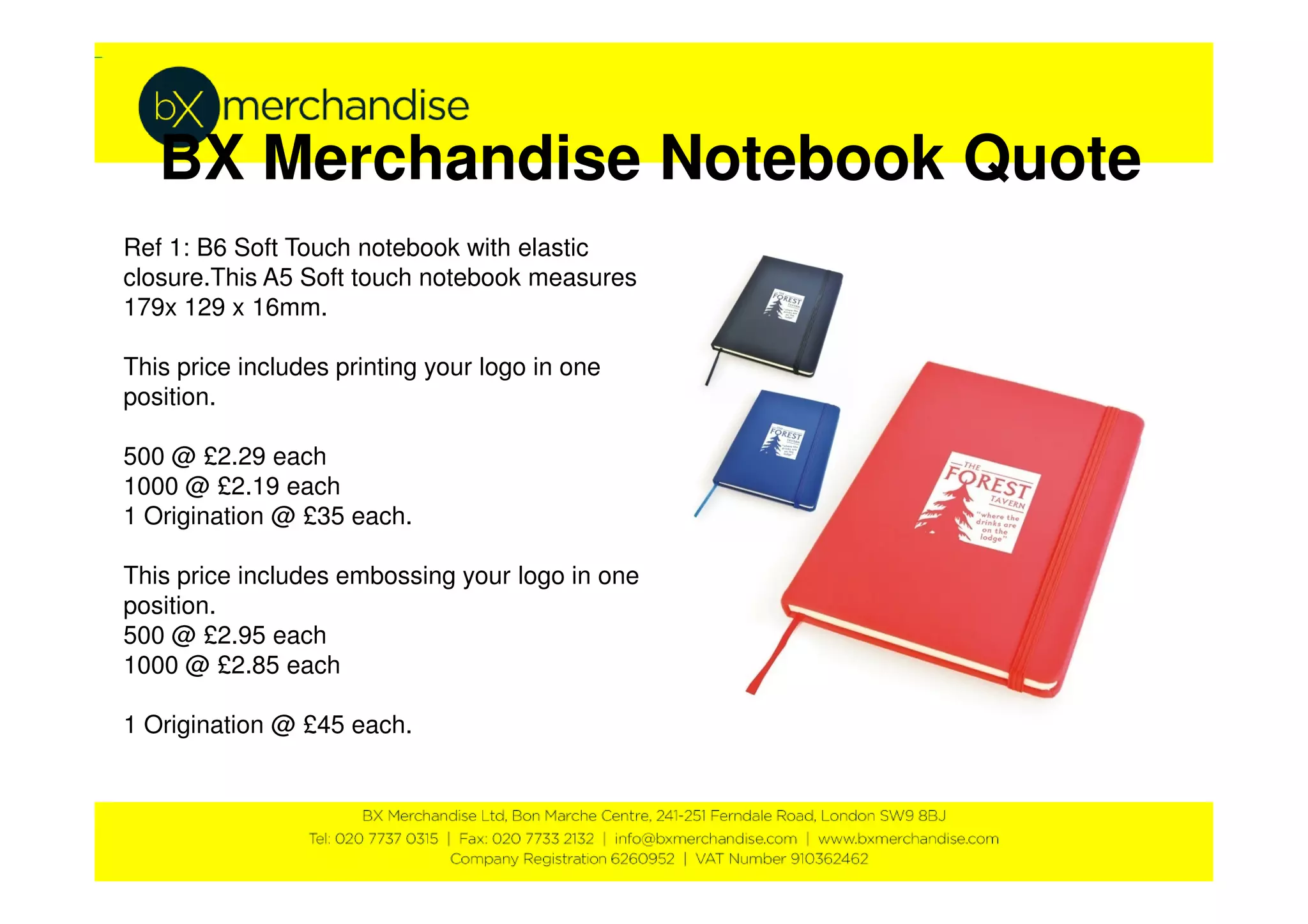 BX Merchandise Notebook Ideas July 2013 | PDF