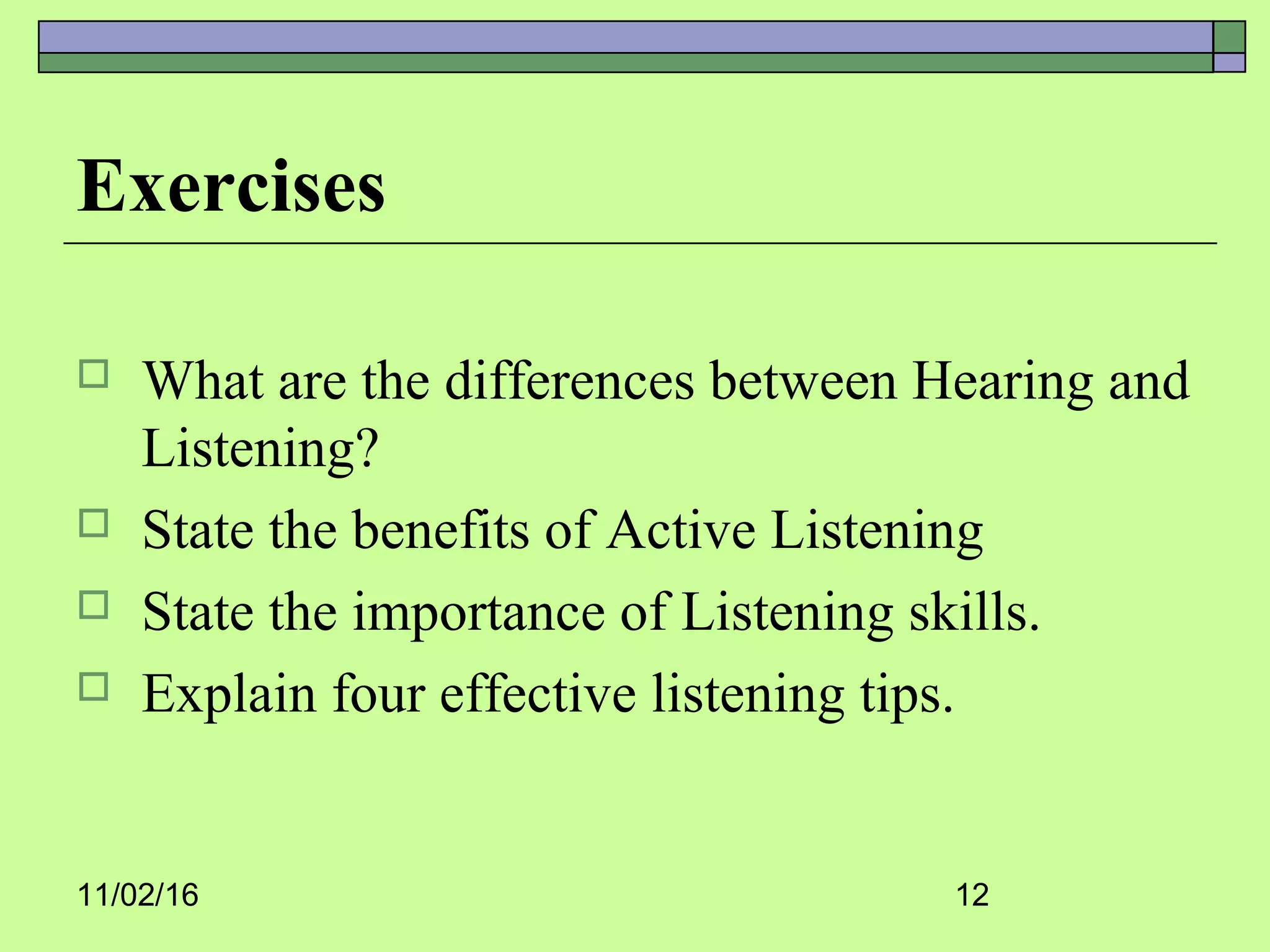 Active listening skill | PPT