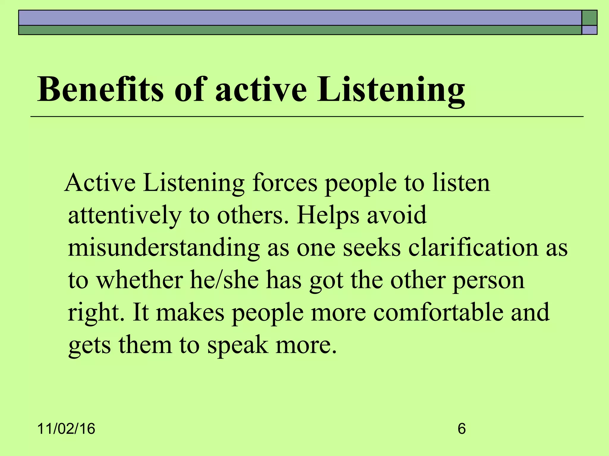 Active listening skill | PPT