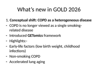 Comprehensive Overview of GOLD 2026 Updates in COPD Management | PPTX