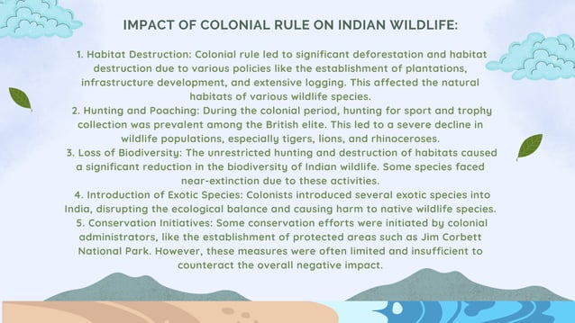 environment and colonial rule , vegetation and wildlife in india | PDF