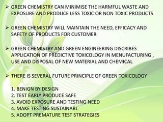 Green toxicology | PPTX | Endocrine and Metabolic Diseases | Diseases ...