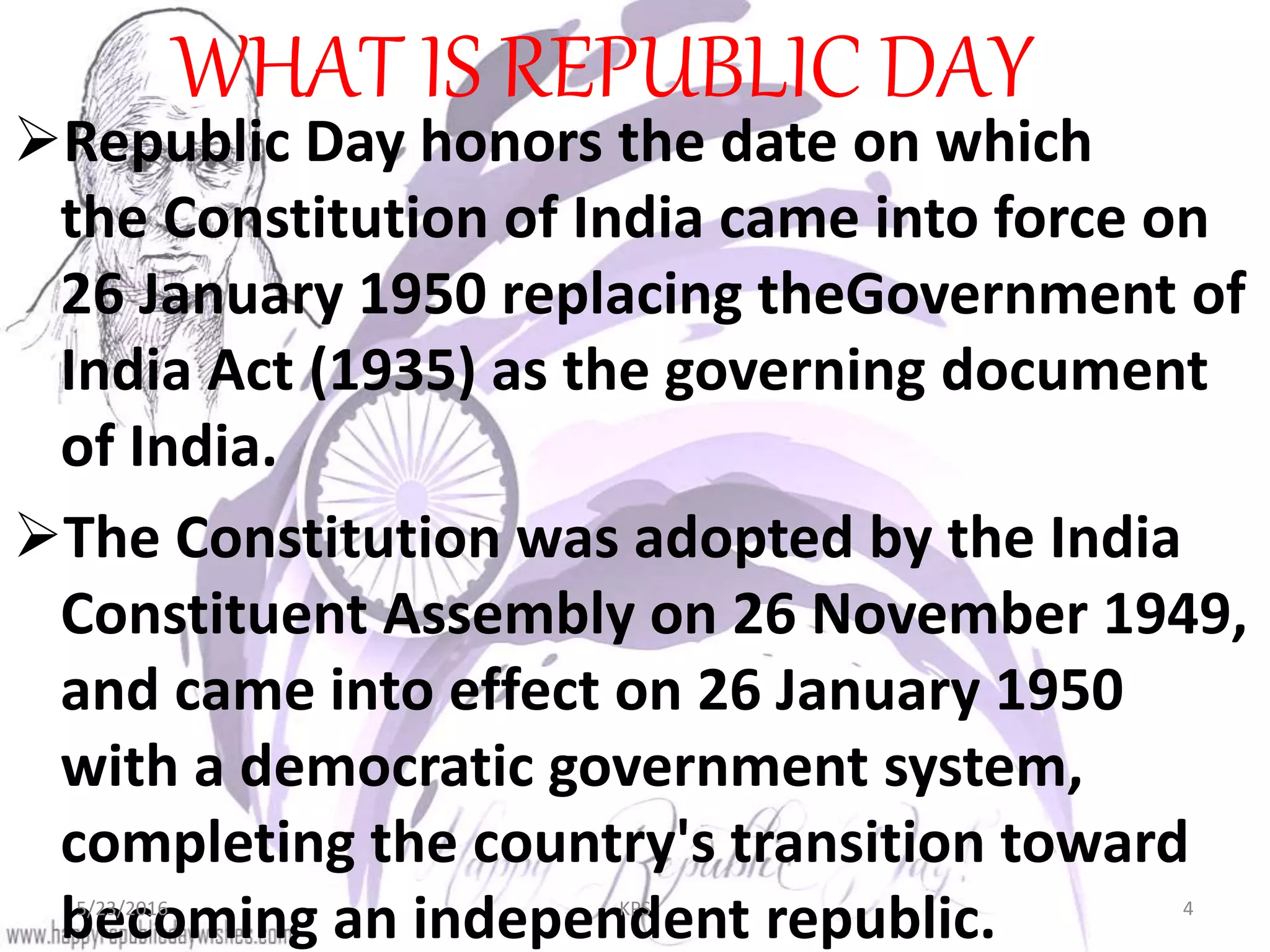 PPT ON REPUBLIC DAY OF INDIA | PPTX