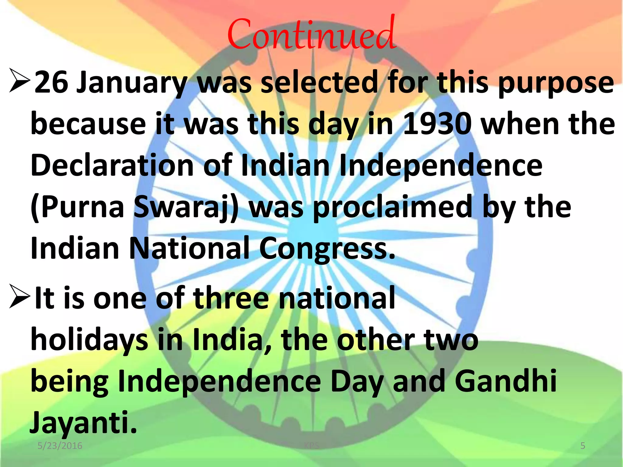 PPT ON REPUBLIC DAY OF INDIA | PPTX