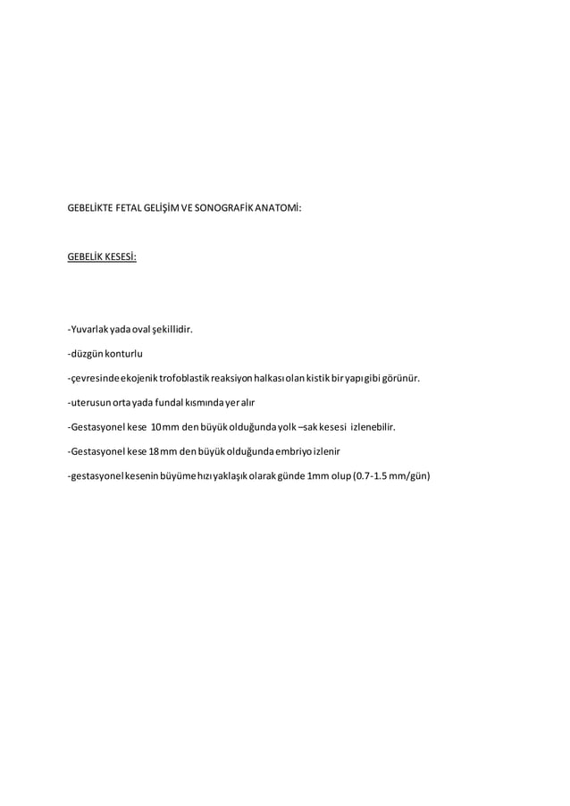 OBSTETRİK ULTRASONOGRAFİ | DOCX